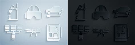 설정 무인 항공기 비행 전기 자동차 서버 데이터 웹 호스팅 그래픽 태블릿 가상 현실 안경 및 테스트 튜브 플라스크 화재 아이콘