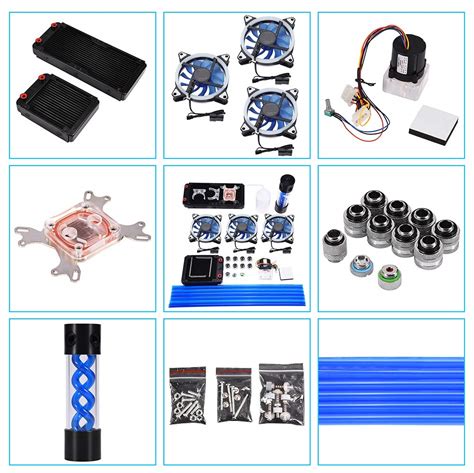 Buy Bewinner Diy Liquid Cpu Cooler Kit 120 240mm Heat Sink Cpu Water Block Pump Reservoir Led