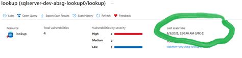 Kql To Find Az Sql Db Last Scan Date Time As Seen On Portal Az Sql
