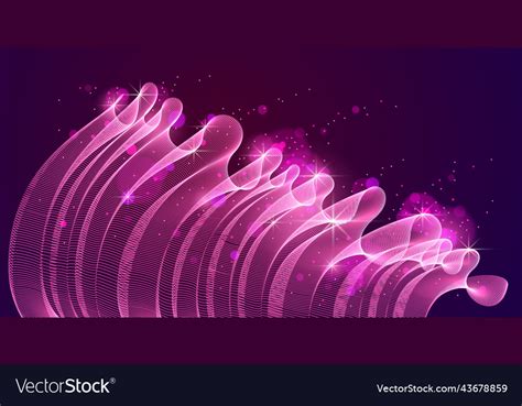 3d Magic Particles Mesh Array Over Dark Royalty Free Vector