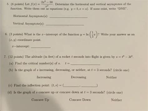 Solved 5 6 Points Let Fxx22x2−50 Determine The