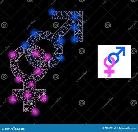 Bright Network Sex Pair Sign Icon With Glare Light Spots Stock Vector Illustration Of Sexual