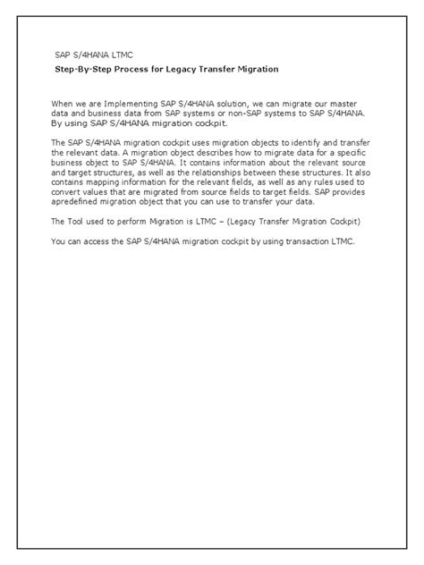 Sap S4hana Ltmc Download Free Pdf Object Computer Science World Wide Web