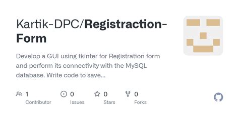 GitHub Kartik DPC Registraction Form Develop A GUI Using Tkinter For