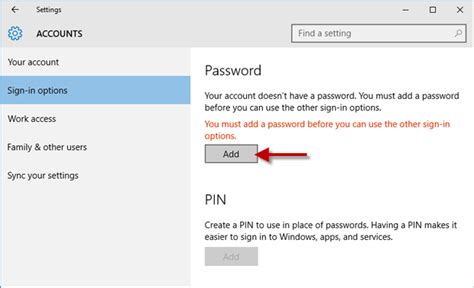 How To Add Sign In Options For Your Account On Windows 10