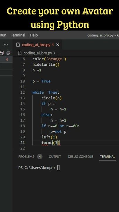 Create Your Own Avatar Logo Using Python Pythonshorts Pythontips Pythontricks