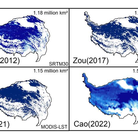 Spatial Comparison Of Permafrost Distribution From Previous Results And