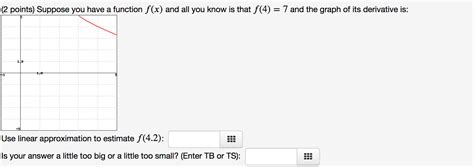 Solved 2 Points Suppose You Have A Function F X And All Chegg Com