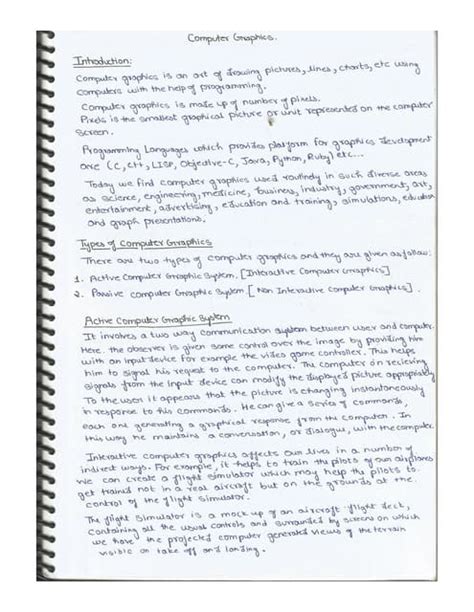 Introduction To Computer Graphics Notes Pdf