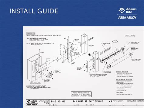 Adams Rite 940 Exit Device Fitting Instructions Commercial Hardware