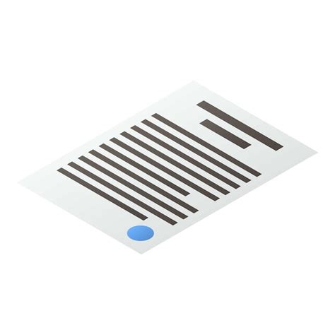 Premium Vector Document Paper Icon Isometric Of Document Paper Vector Icon For Web Design