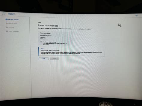 Support Os Reset And Update Stuck Cant Get Passed Screen R Dell