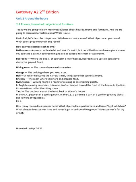 Gateway A2 Lesson1 Pdf