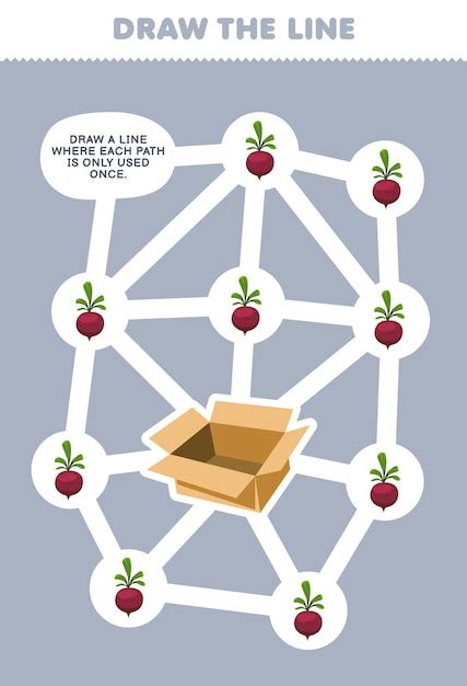 Labyrint Puzzel Voor Kinderen Helpen Verzamelen Alle Raap Naar De Doos Printable Groente