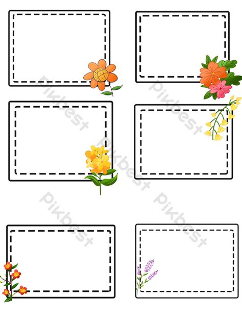 ภาพกรอบรูปดอกไม้กรอบรูปกล่องข้อความน่ารัก เทมเพลต แบบ Psd ดาวน์โหลดฟรี Pikbest