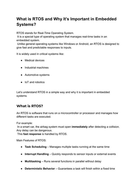 Ppt What Is Rtos And Why Its Important In Embedded Systems Iies