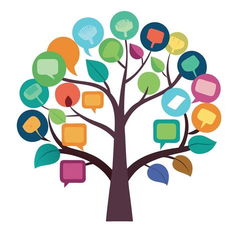 Message Tree Speech Bubble Leaf Design Vector Art At Vecteezy