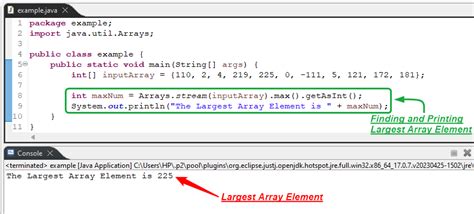 How To Find The Largest Element In An Array In Java
