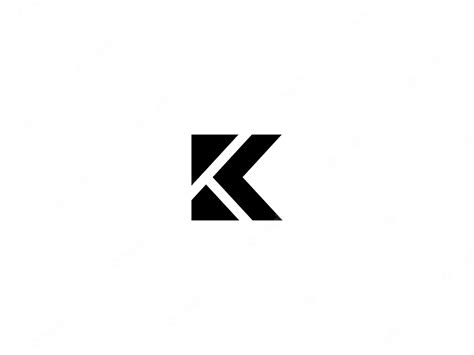 K 로고 디자인 프리미엄 벡터