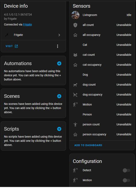 Frigate Ha Sensor Unavailable Automation Home Assistant Community