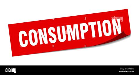 Consumption Sticker Square Isolated Peeler Sign Label Stock Vector