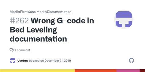 Wrong G Code In Bed Leveling Documentation Issue MarlinFirmware MarlinDocumentation
