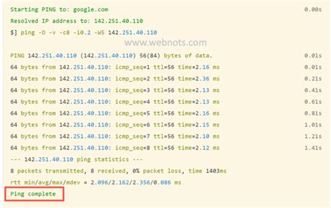 how to ping a website or ip using ping command webnots