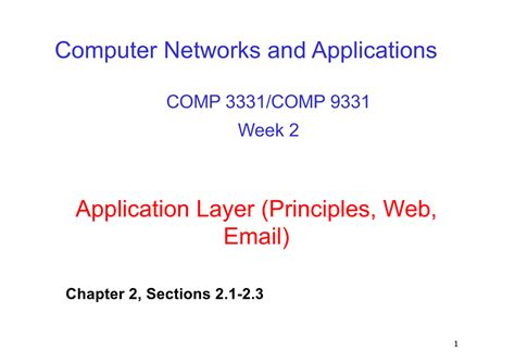 Networking Lecture About Application Layer Tcp Udp Application Layer Principles Web
