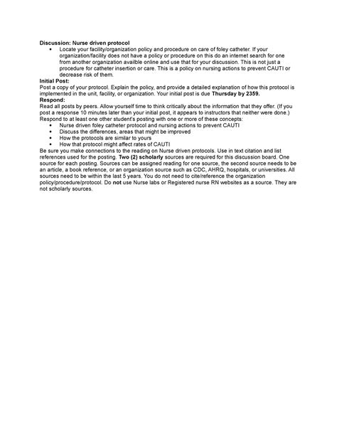 Post Nurse Driven Protocol Discussion Nurse Driven Protocol Locate