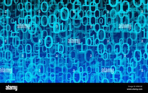 Binary Code Stream Computer Cloud Vector Background Stock Vector Image