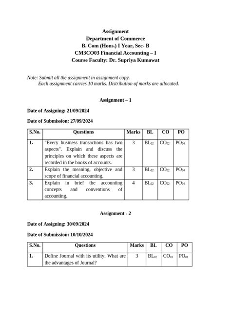 Bcom Fa Assignment 022154 Pdf