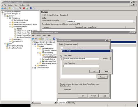 Adding The Startup Script Settings To The Gpo
