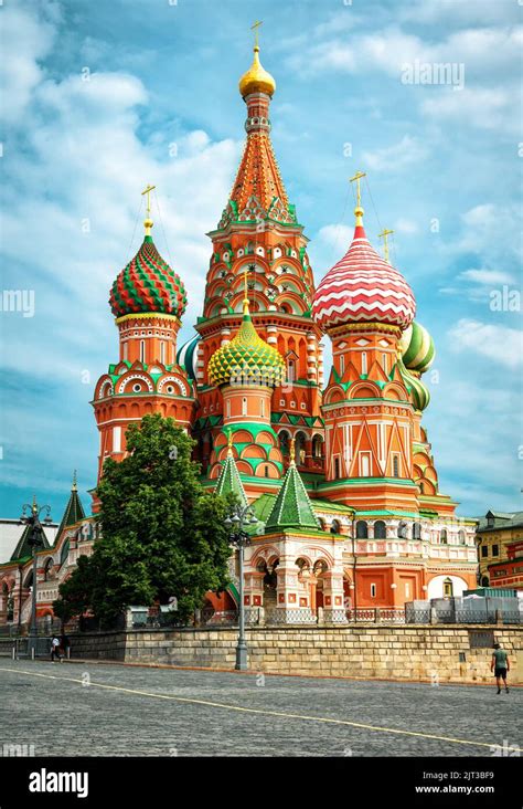 St Basils Cathedral In Moscow Russia It Is Famous Landmark Of Russia