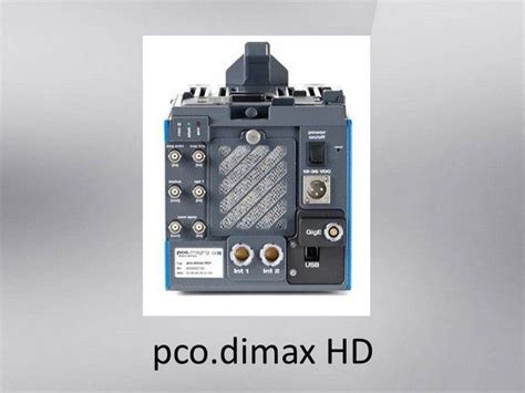 Pco Dimax Ultra High Speed And High Resolution 12bit Cmos Camera High Speed High Sensitivity