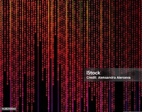binary code digital binary code with bright glowing gradient stock