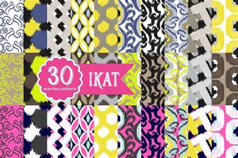 Ikat Seamless Patterns