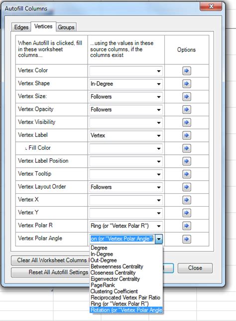 How To Plot A Network In A “polar” Layout Using Nodexl Connected Action