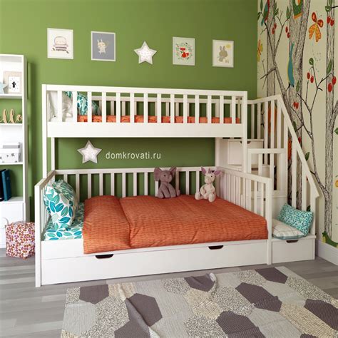 Двухъярусная кровать Люси Детские кровати из массива от производителя