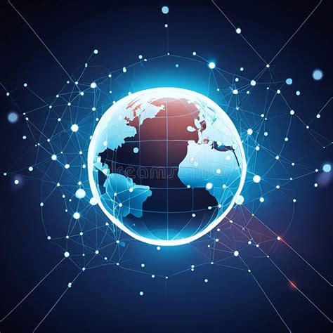 Abstract Technology Background Network Connection Structure Big Data Vector Illustration