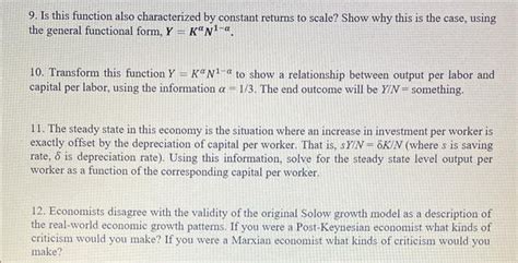 Solved Let Us Assume From Now On That An Economys Aggregate