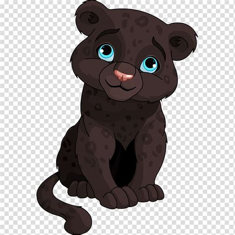 Cute Black Panther Cartoon Drawing