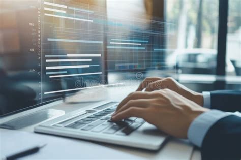 A Close Up Of A Personâ€™s Hand Typing On A Keyboard With Code Displayed On The Computer Screen