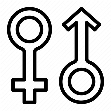 Gender Shapes Symbol Male Female Valentine Icon Download On