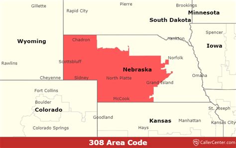 Area Code 308 Map Time Zone And Phone Lookup