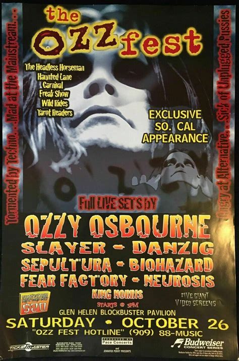 Oct 26 1996 Ozz Fest 1996 First Ever At Glen Helen Blockbuster