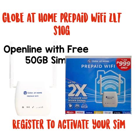 GLOBE AT HOME Prepaid Wifi ZLT S G With Free GB OPENLINE OPENLINE WITHOUT SIM Shopee