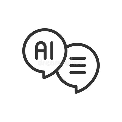 Chatbot Vector Line Icon Set Stock Illustration Illustration Of Line Cartoon 262641044