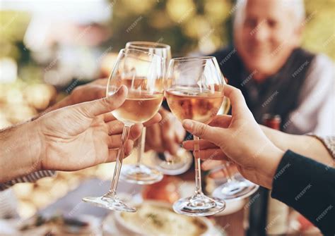 Premium Photo Hands Glass And Cheers With A Group Of People Drinking