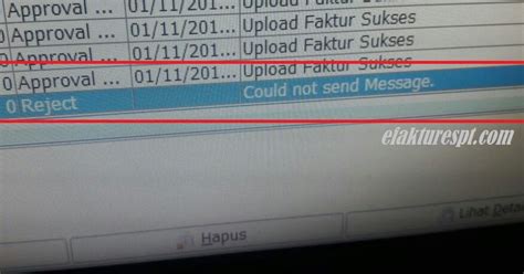 √ E Faktur Reject Could Not Send Message Efaktur Dan Espt