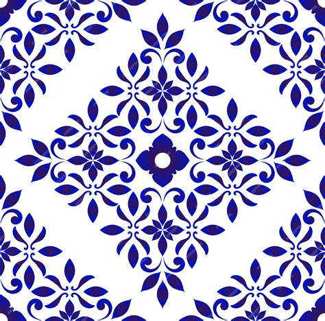 Premium Vector Floral Tile Pattern